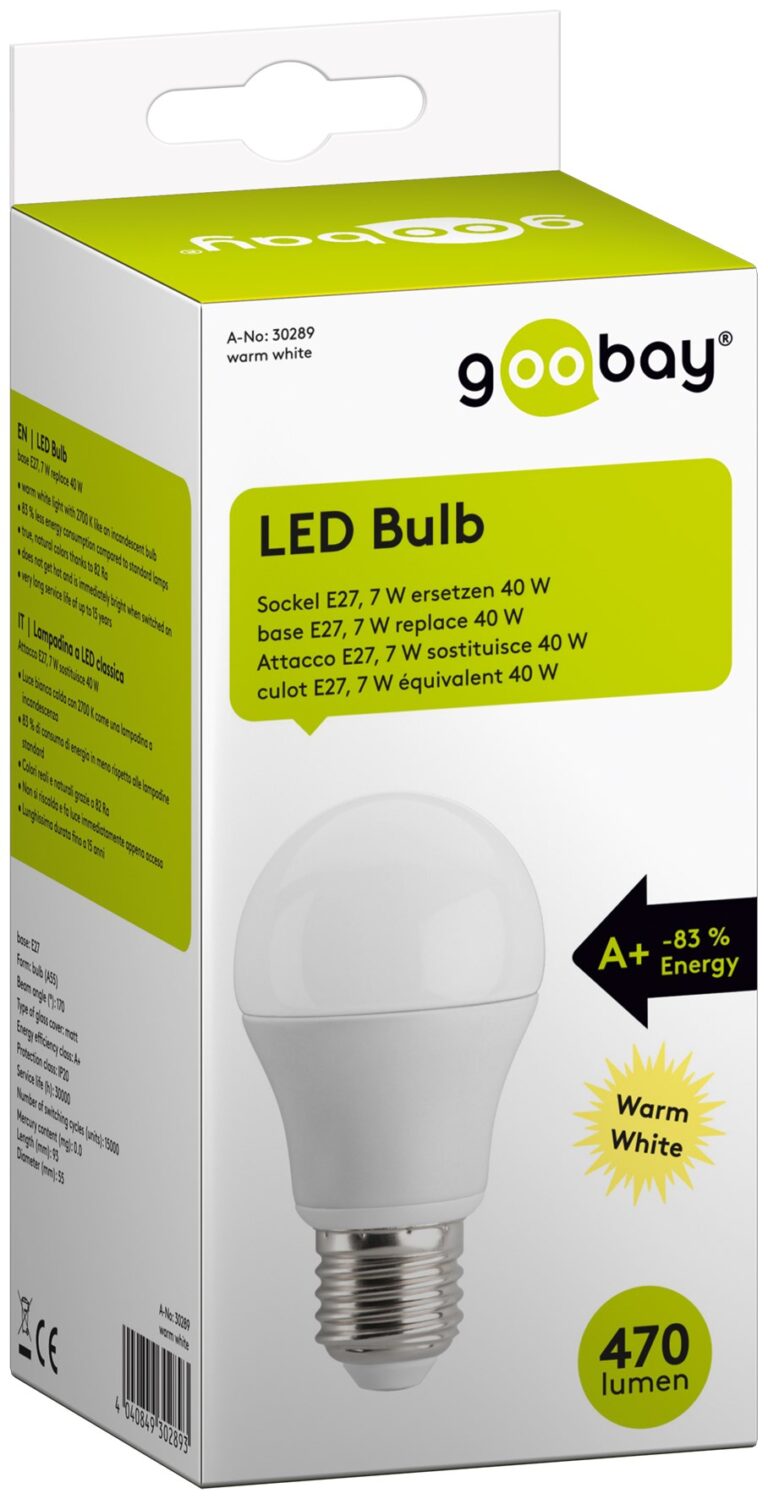LED žarulja E27 5,5W=40W 2700K toplo bijela 470LM